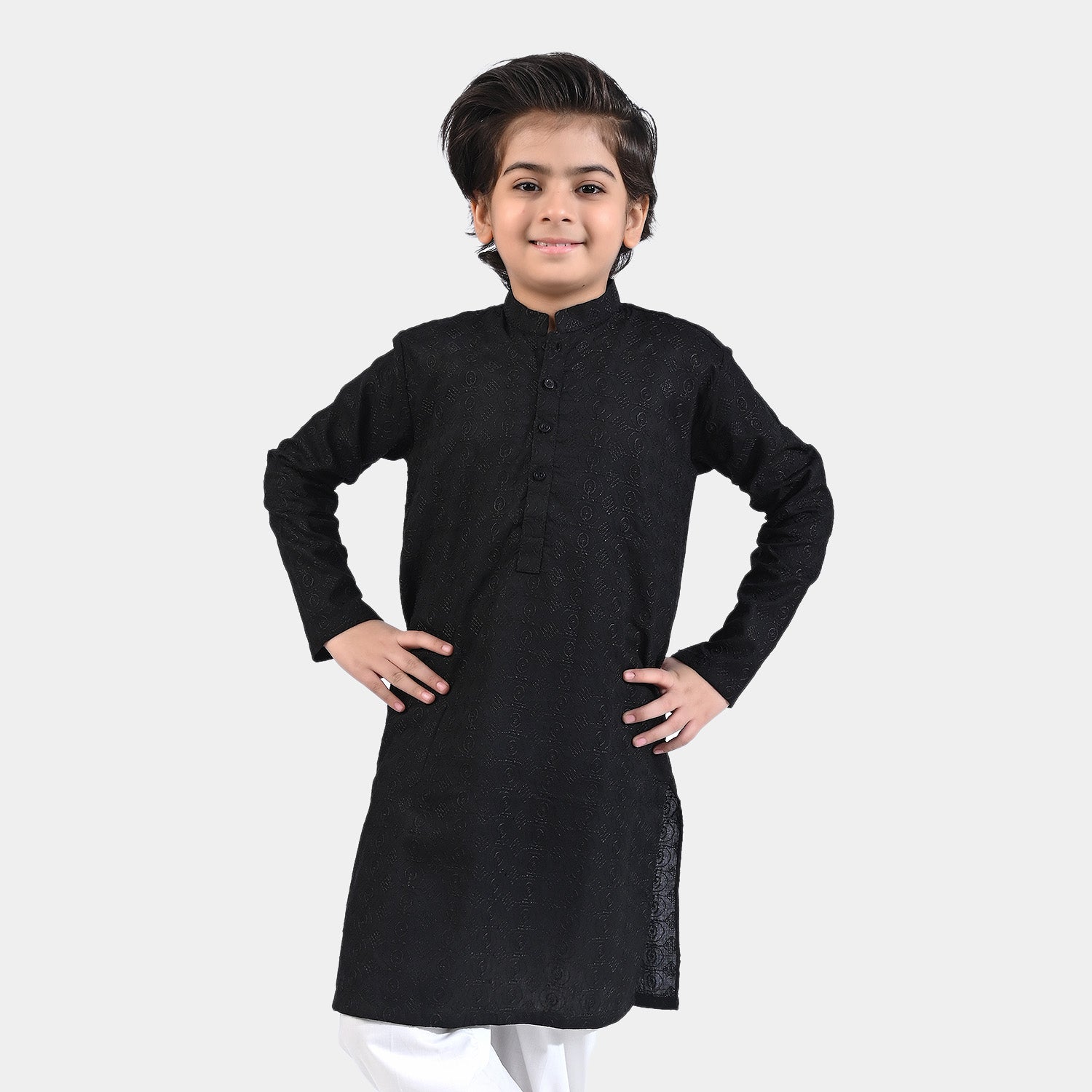 Boys Chicken Kari Basic Kurta-BLACK Price in Pakistan | Bachaa Party
