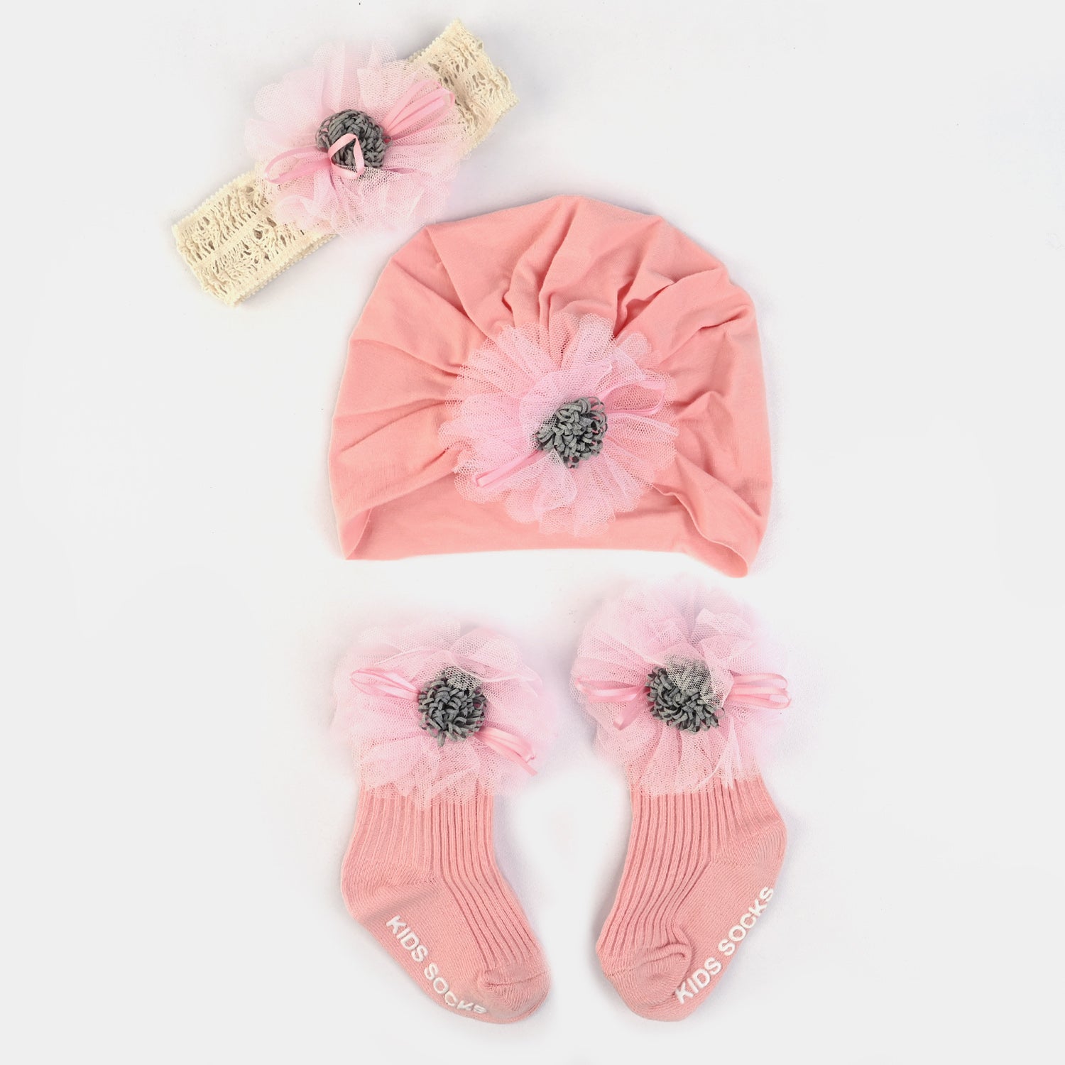 New Born Cap/Hat Set | 3PCs Price in Pakistan | Bachaa Party