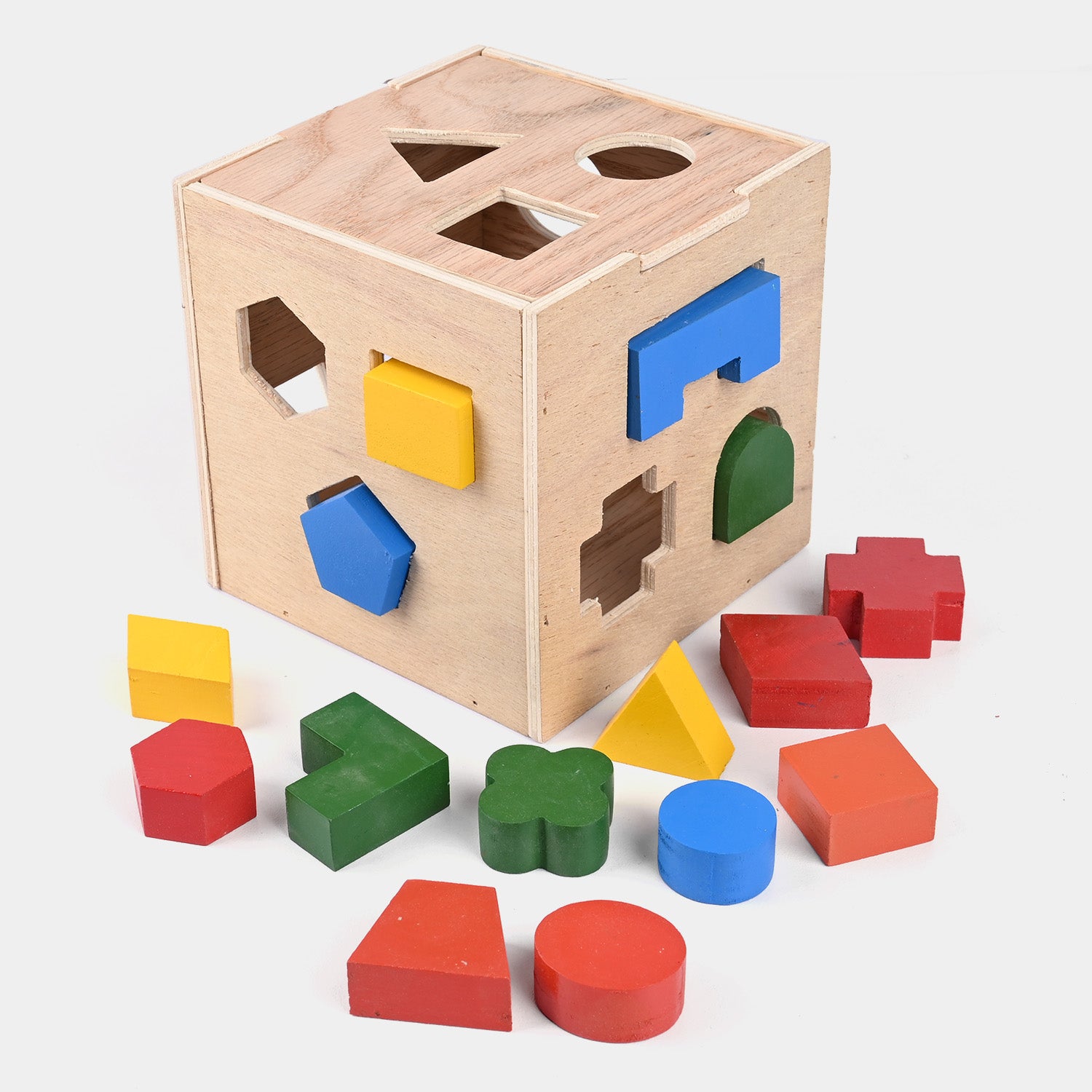 Wooden Toy Fifteen Hole Shape For Kids (AT) Price in Pakistan | Bachaa ...