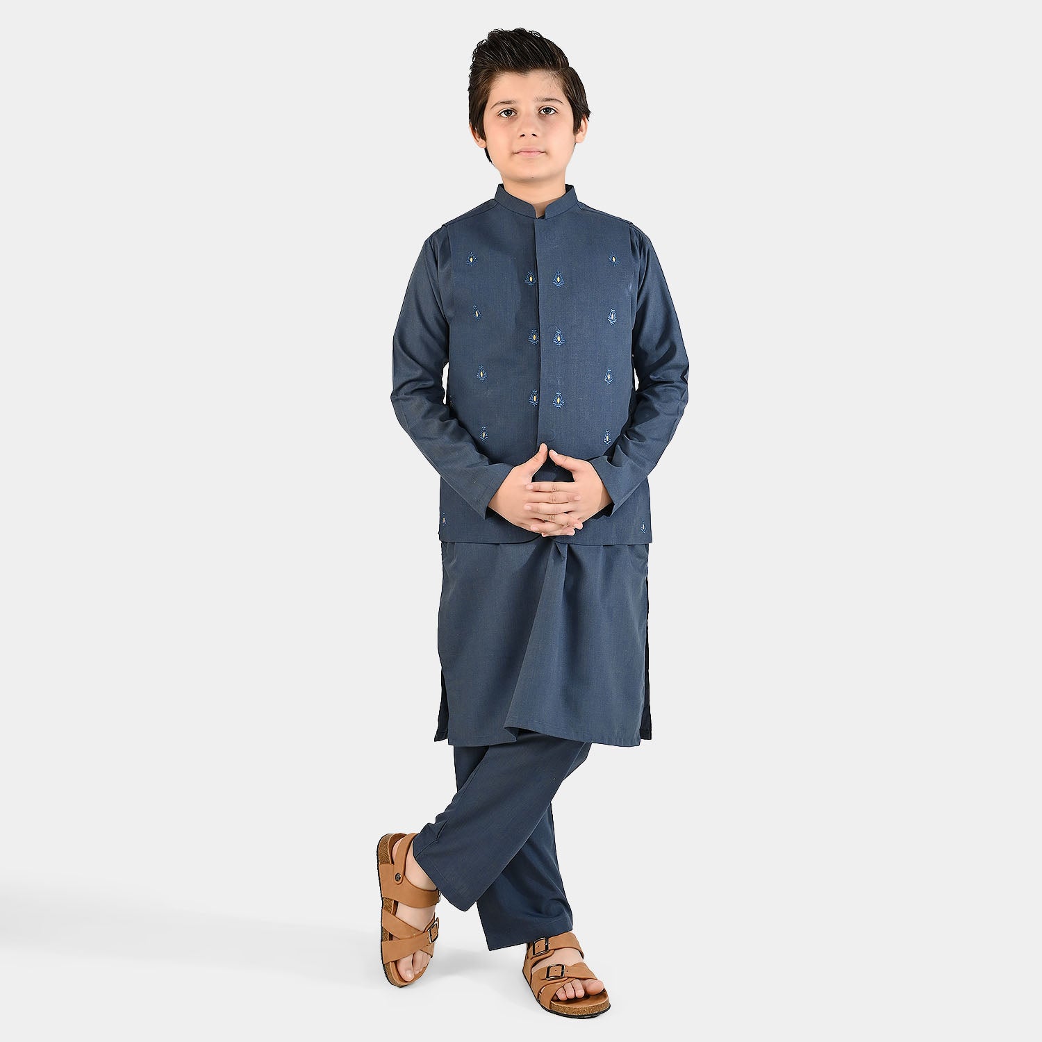 Boys Poly Viscose 3 Piece Suit (Monotone)-Blue Price in Pakistan ...
