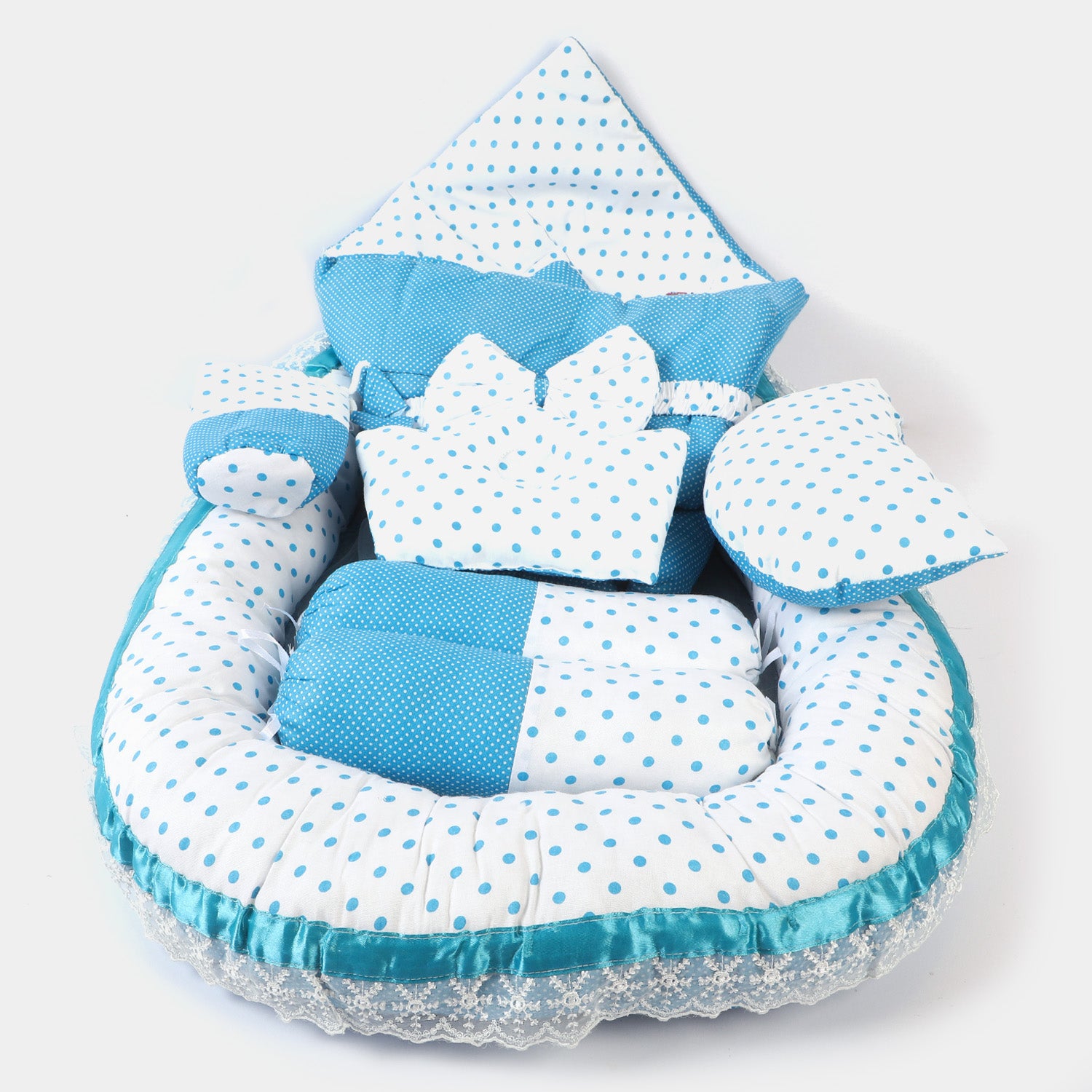 Baby Snuggle Bed Set 9pcs E-C-Blue Price in Pakistan | Bachaa Party
