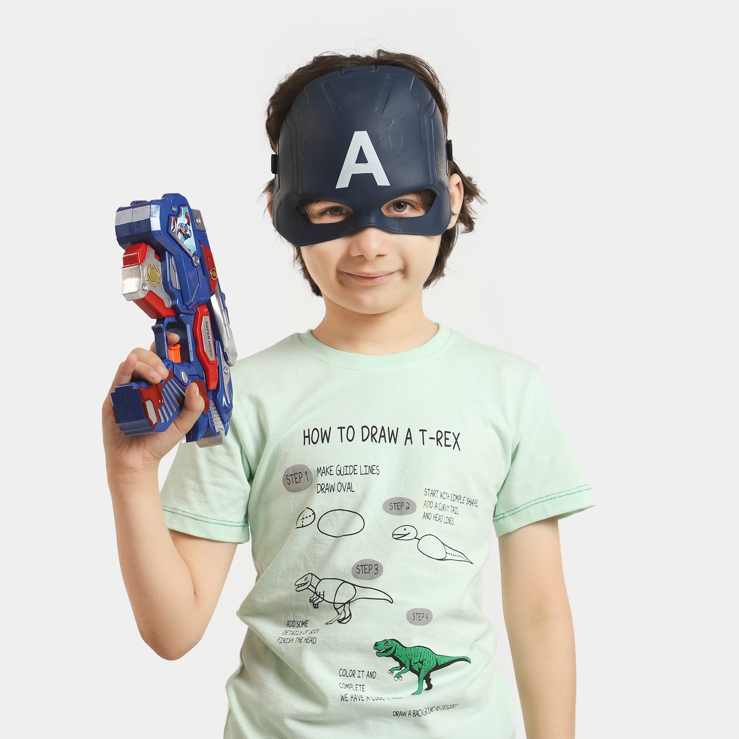 Soft Bullet Blaster Gun with Action Figure Super Hero Mask Price in ...