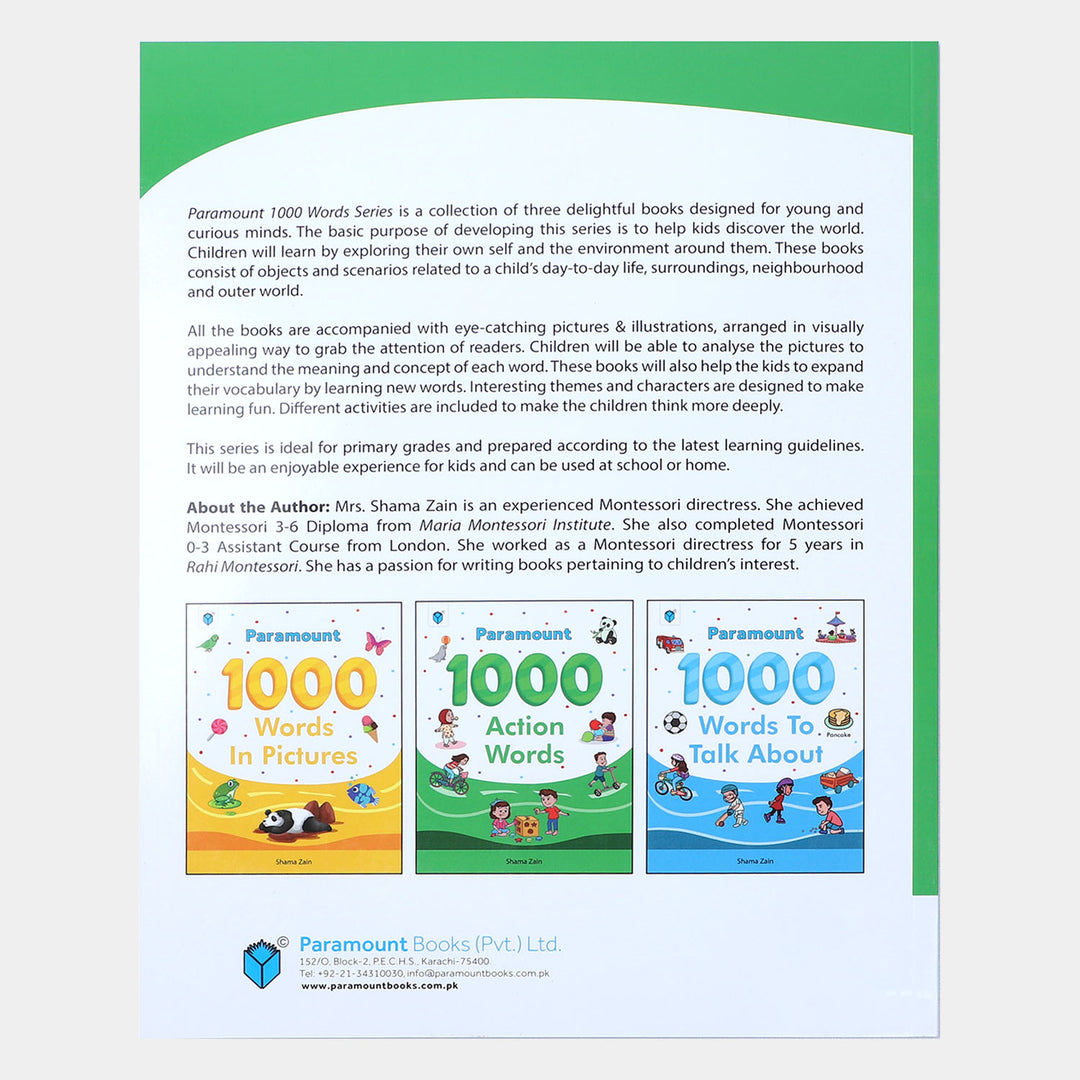 Paramount 1000 Action Words Book (Green) Price in Pakistan | Bachaa Party