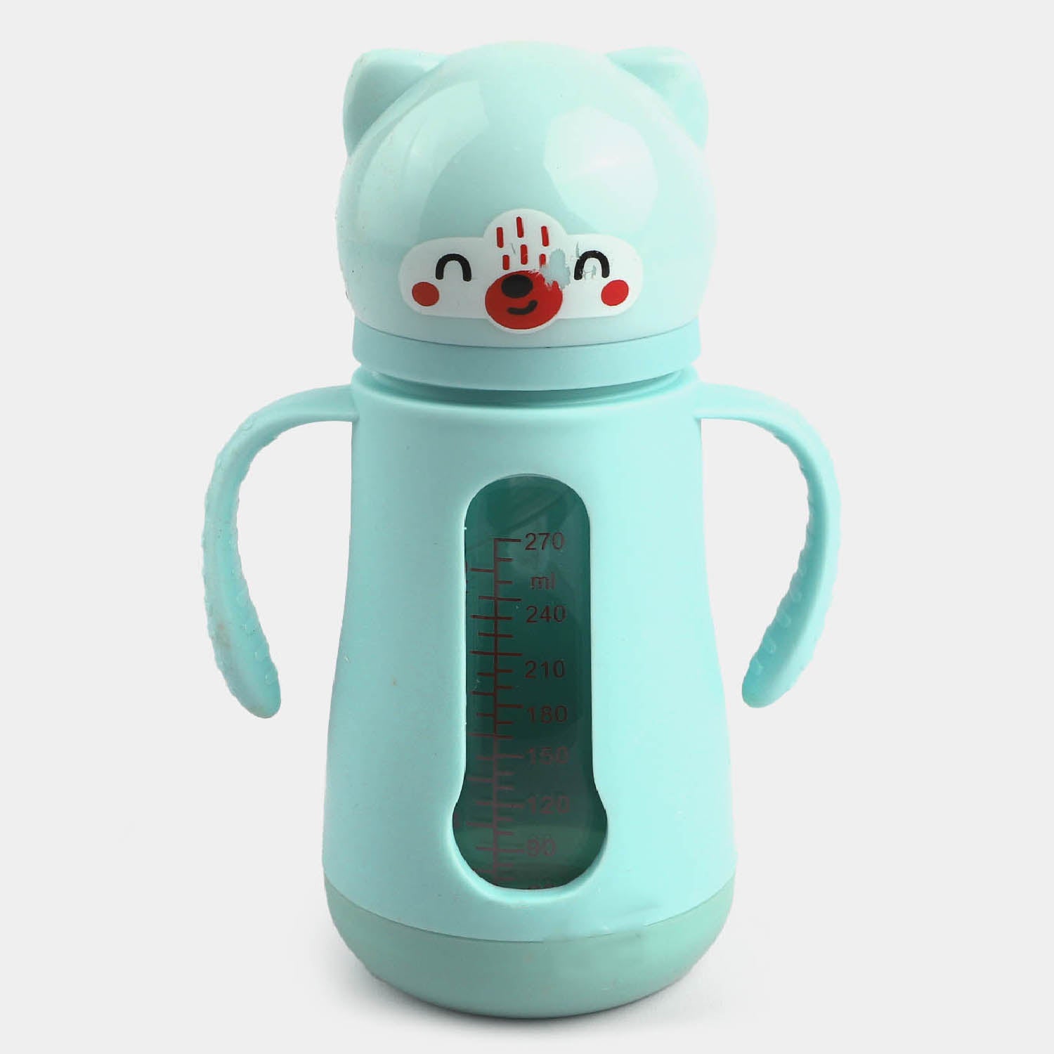 Glass Feeder With Cover 210ml | Green Price in Pakistan | Bachaa Party