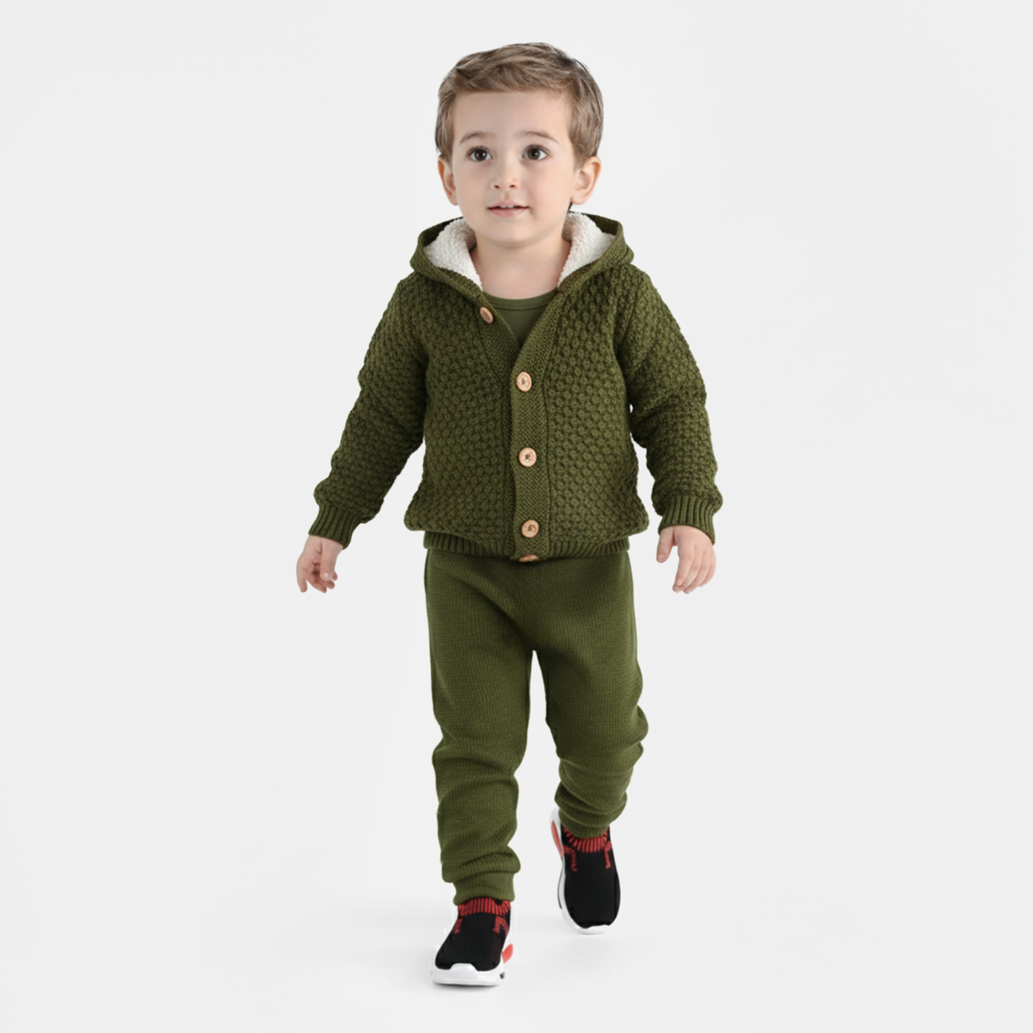 Infant Boys Acrylic Suit-Popcorn - Olv.Green Price in Pakistan | Bachaa ...