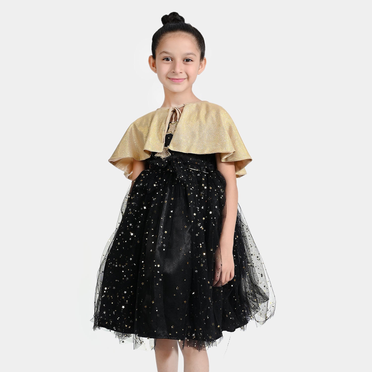 Girls Net Fancy Frock Shining Star-B Gold Price in Pakistan | Bachaa Party
