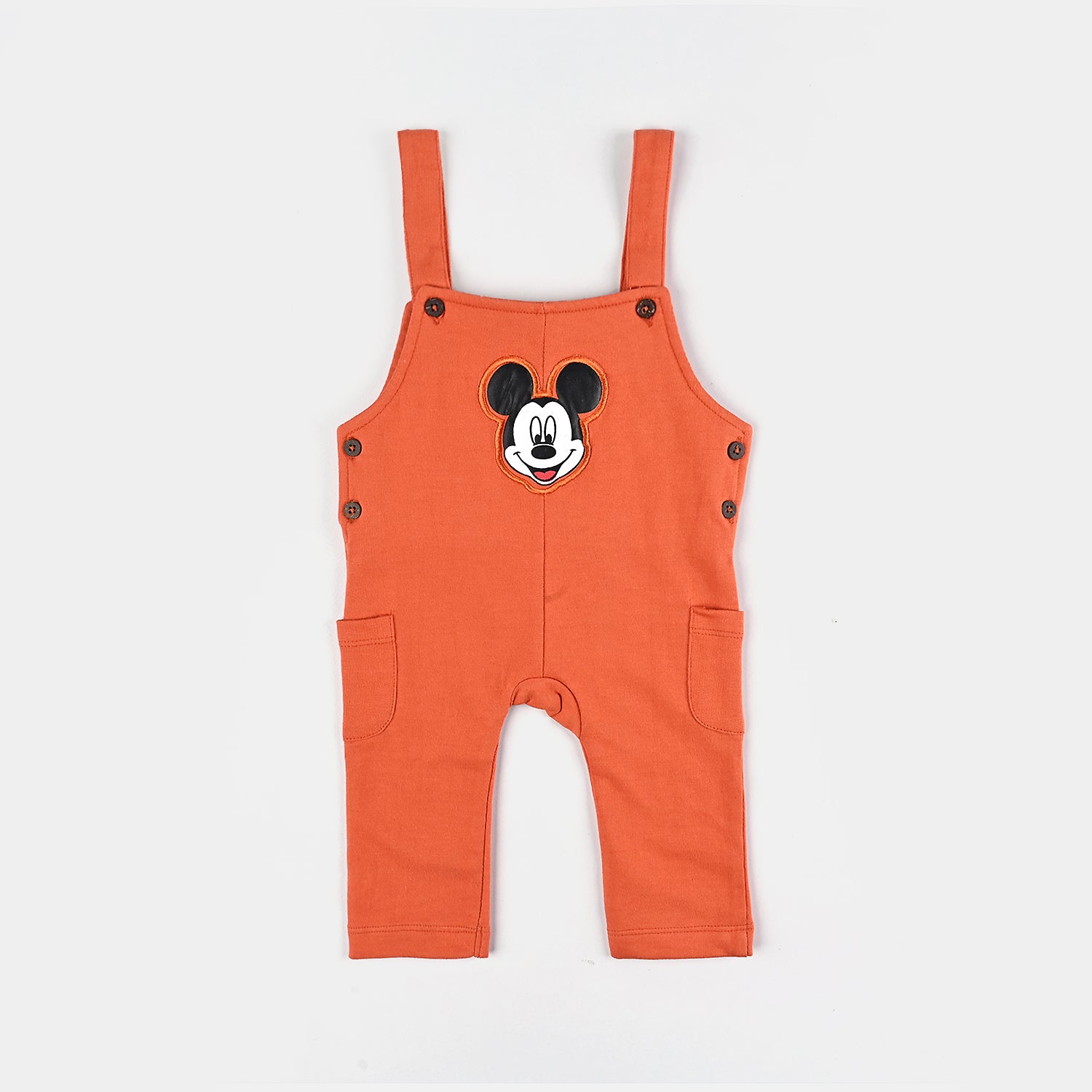 Infant Boys Cotton Terry Over All Mickey Mouse-APRICOT Price in ...