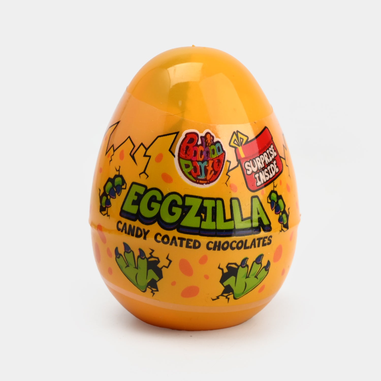 Eggzilla w/Candy Coated Chocolates, Toy, Puzzle&Sticker E-C -Yellow ...