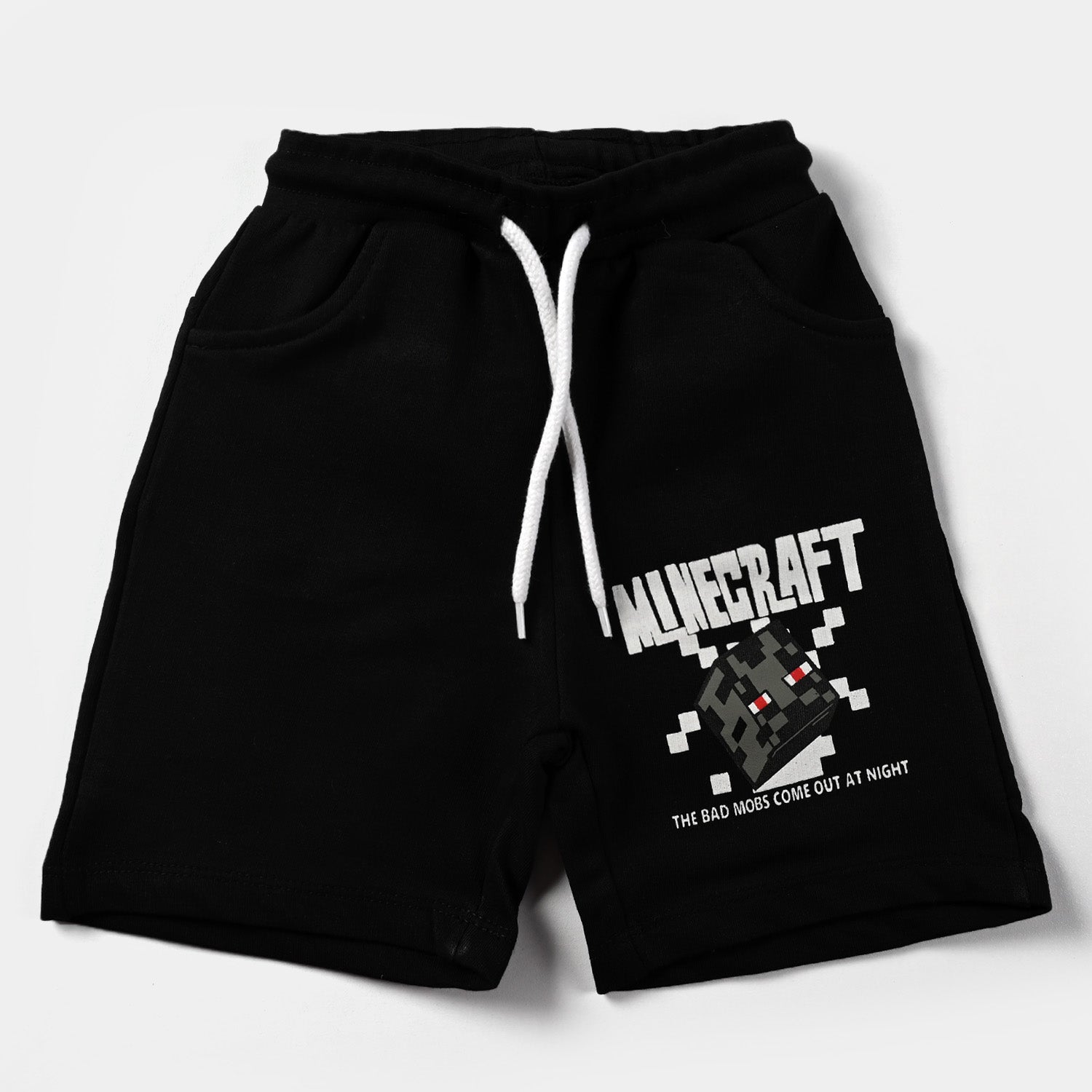 Boys Cotton Terry Knitted Terry Short Minecraft-BLACK Price in Pakistan ...