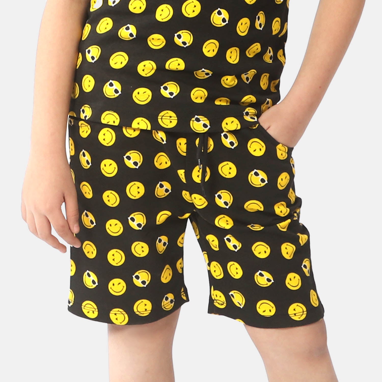 Boys Terry Short Smiley-BLACK Price in Pakistan | Bachaa Party