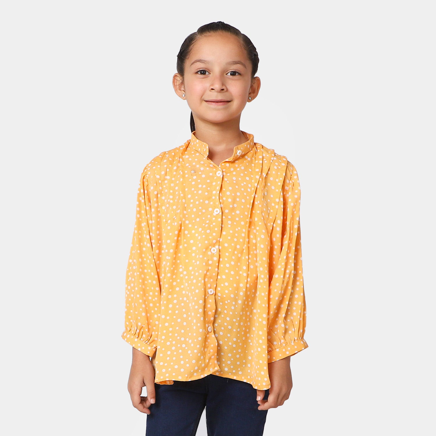 Girls Casual Top Pleated | L.Mustard Price in Pakistan | Bachaa Party