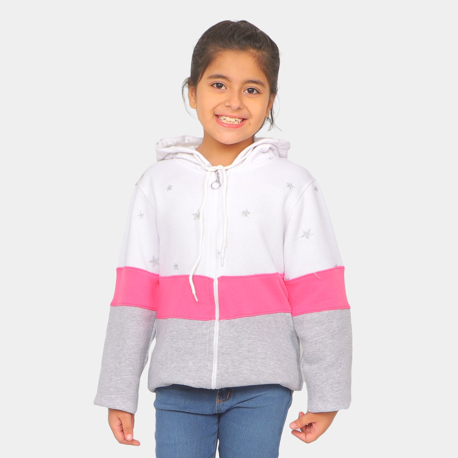 Girls Knitted Jacket All Over Stars - White/Gray Price in Pakistan ...