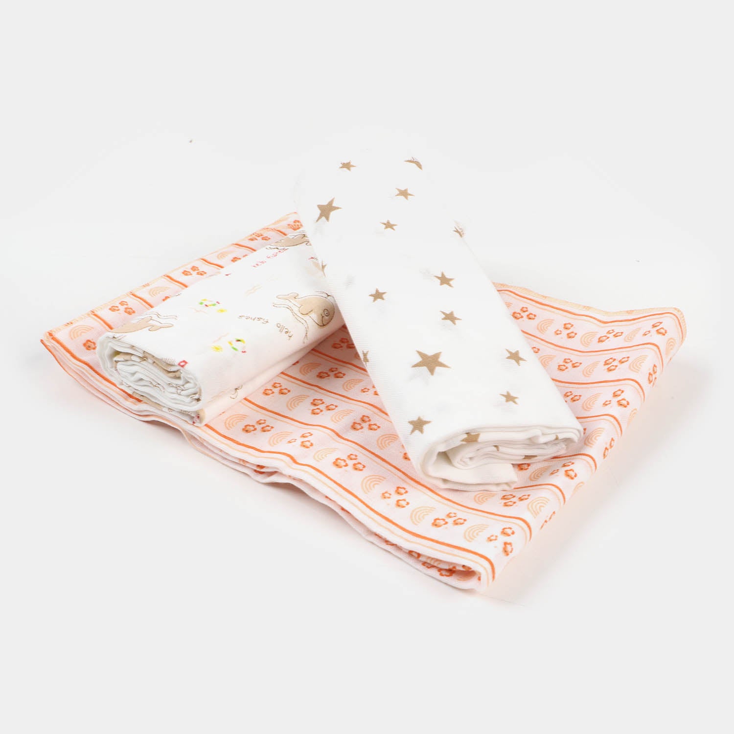 3PCS Muslin Cotton Wrapping Sheets Set Price in Pakistan | Bachaa Party