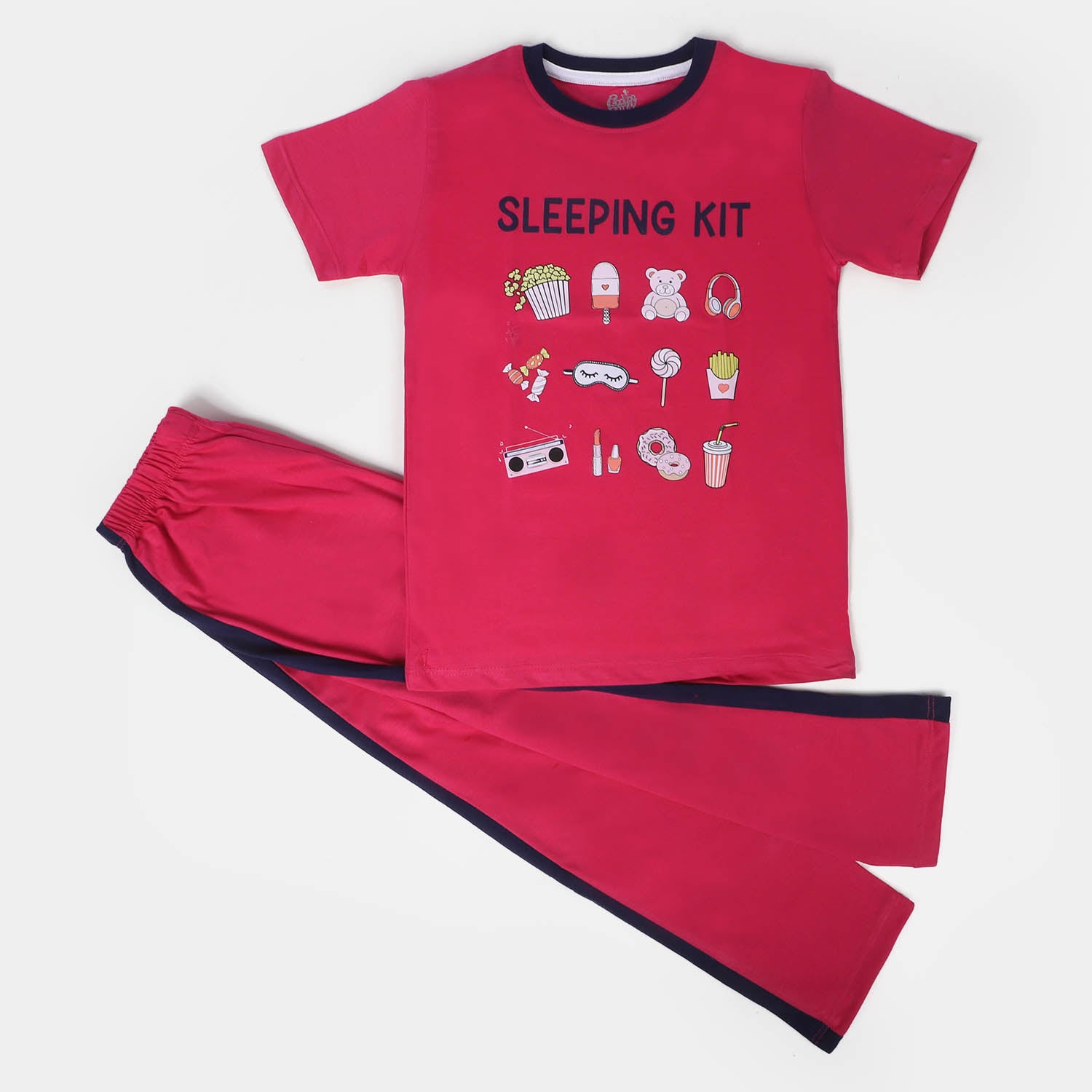 Girls Knitted Night Suit Sleeping Kit - Hot Pink Price in Pakistan ...