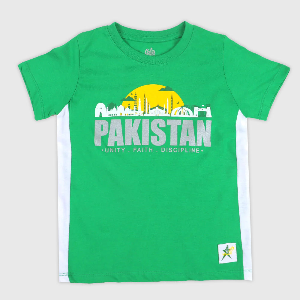 T-Shirt Pakistan Monuments - Green Price in Pakistan | Bachaa Party